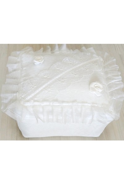 Dilex Hurç Çeyizlik Bohça Gelin Bohçası Damat Bohçası Iğne Oyalı Ekru