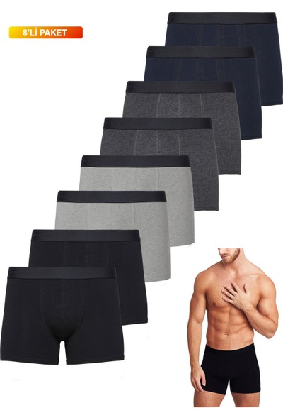 Umfang Erkek Karışık Basic Boxer 8'li Paket Umfang Erkek Karışık Basic Boxer 8'li Paket