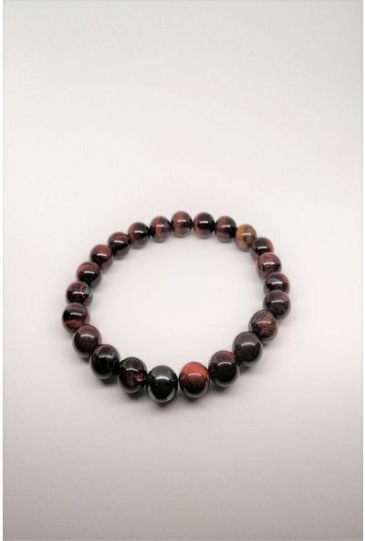 Atlantis Kırmızı Kaplangözü Doğaltaş Bileklik