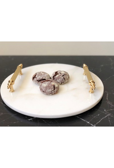 Modestmar Doğal Mermer Yuvarlak Sunum Tepsi 28 cm Modestmar Doğal Mermer Yuvarlak Sunum Tepsi 28 cm