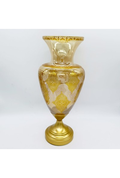 Creart Home Crearthome Smbl Gold Vazo 20X46 cm Kermanhome1 Creart Home Crearthome Smbl Gold Vazo 20X46 cm Kermanhome1