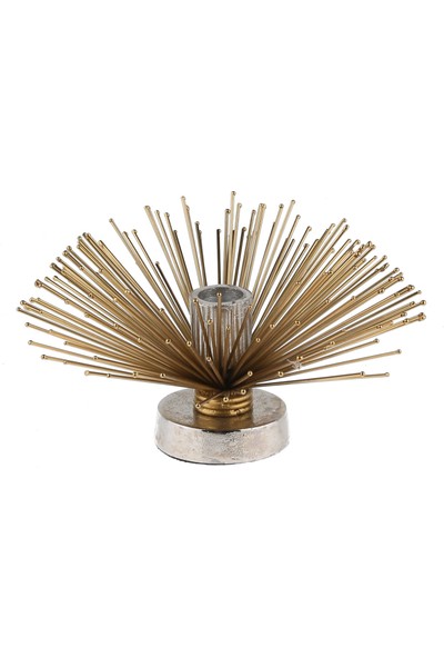 Creart Home Crearthome Gold Tellı Kc Mumluk 11X7 cm Rw 373