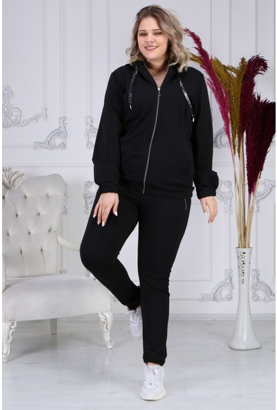 Rmg Büyük Beden Siyah Eşofman Takımı