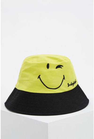DeFacto Kız Çocuk SmileyWorld Lisanslı Balıkçı Şapkası T9052A621SM