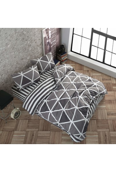 Cotton Touch Stripe Gri Ranforce Çift Kişilik Nevresim Takımı Cotton Touch Stripe Gri Ranforce Çift Kişilik Nevresim Takımı