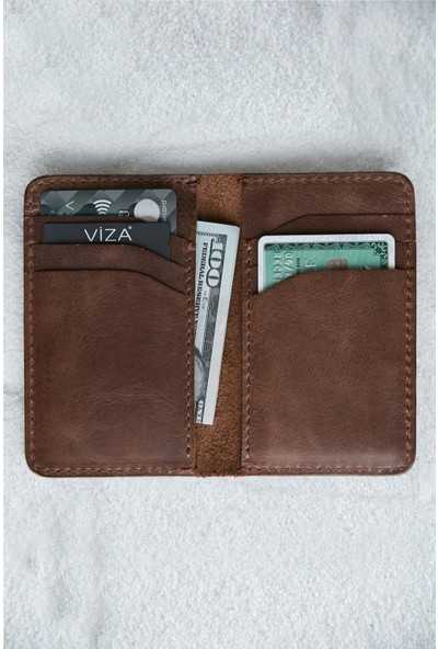 Viza Leather Mikay Deri Açık Kahve Kartlık