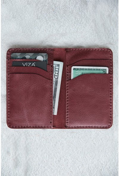 Viza Leather Mikay Deri Açık Kahve Kartlık