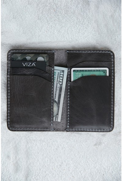 Viza Leather Mikay Deri Açık Kahve Kartlık