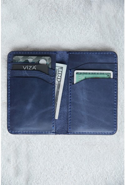 Viza Leather Mikay Deri Açık Kahve Kartlık