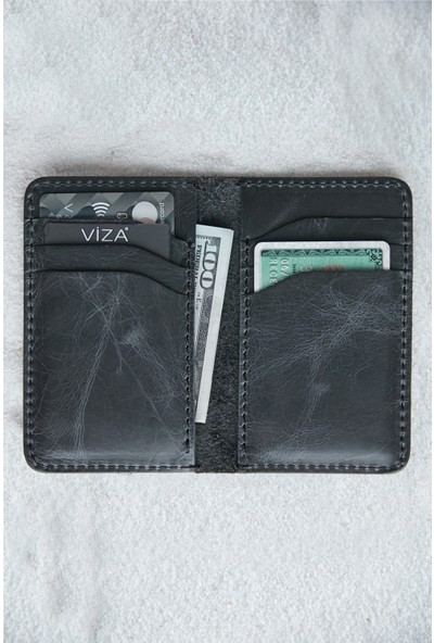 Viza Leather Mikay Deri Açık Kahve Kartlık