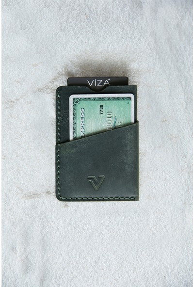 Viza Leather Vela Deri Bordo Kartlık