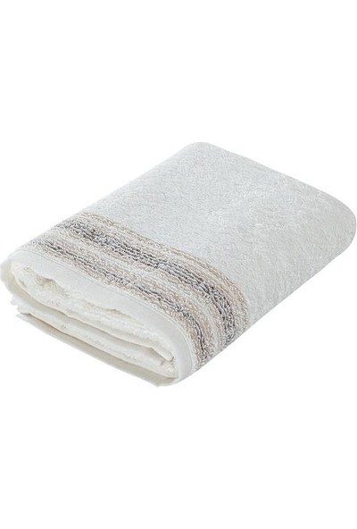 Sevim Renkli Fitilli El Havlusu - Bej