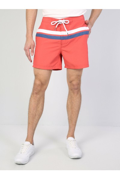 Colin's Turuncu Orta Bel Erkek Deniz Şortu