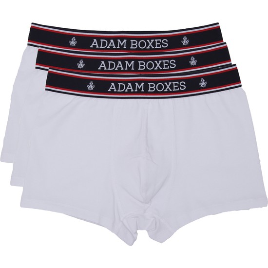 ADAM BOXES Boxer Trunk Neo-Maritime 3'lü Paket - Beyaz Fiyatı