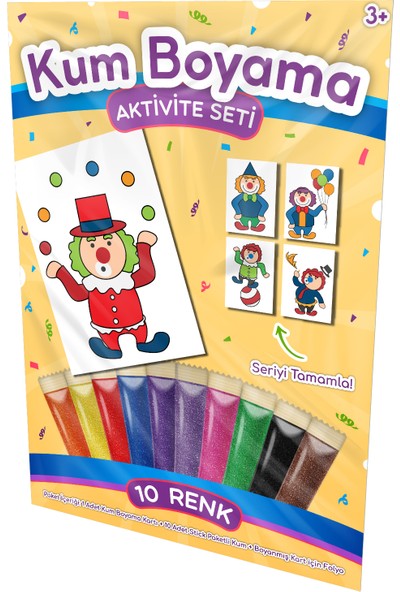Kumbo Hokkabaz Palyaço Kum Boyama Aktivite Seti