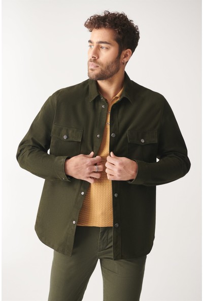 Black Noble Felıx Yeşil Süet Gömlek Ceket