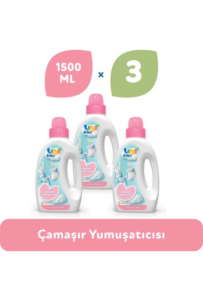 Uni Baby Çamaşır Yumuşatıcısı 1.500 ml 3'lü Ekonomik Fırsat Paketi