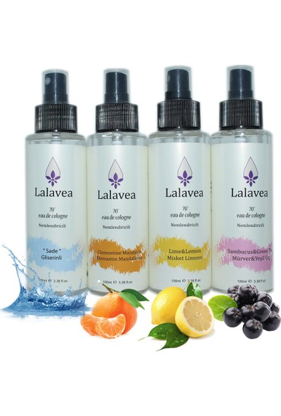 Lalavea Çanta Boy Kolonya 100 ml x 4