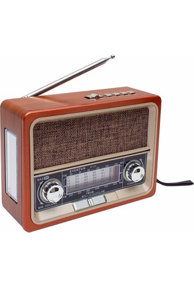 Everton RT-305 El Feneri Özellikli Bluetooth Nostaljik Radyo Everton RT-305 El Feneri Özellikli Bluetooth Nostaljik Radyo