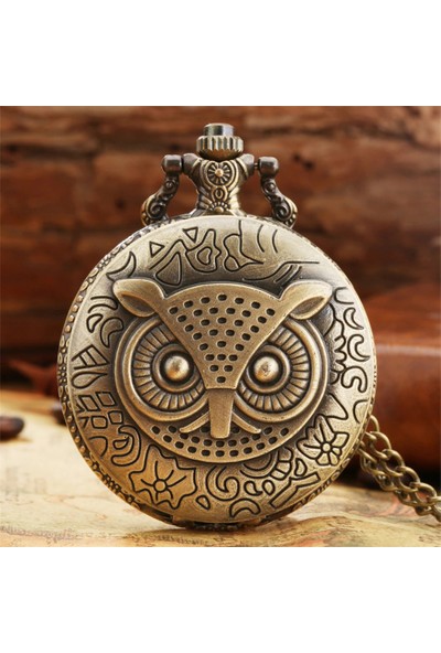 Hediyesahibi Hediye Sahibi Retro Baykuş Mini Kuvars Köstekli Kolye Saat Hediyesahibi Hediye Sahibi Retro Baykuş Mini Kuvars Köstekli Kolye Saat