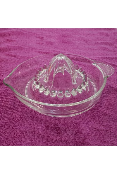 Evvehediyelikeşya Italyan Yapım Cam Dişli Meyve Narenciye Limon Portakal Sıkacağı