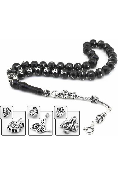 Tesbihane Erzurum Oltu Taşı İsim Yazılı Özel Gümüş Dizayn Tesbih Tesbihane Erzurum Oltu Taşı İsim Yazılı Özel Gümüş Dizayn Tesbih