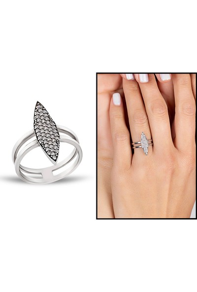 Gümüş Hediye Al Gümüş Zirkon Taşlı Eklem Yüzüğü Gümüş Hediye Al Gümüş Zirkon Taşlı Eklem Yüzüğü