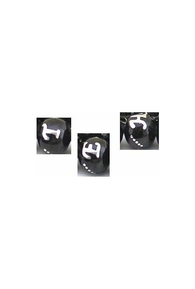 Tesbihane İsim Yazılı Oltu İçin 925 Ayar Gümüşlü Harf Tanesi