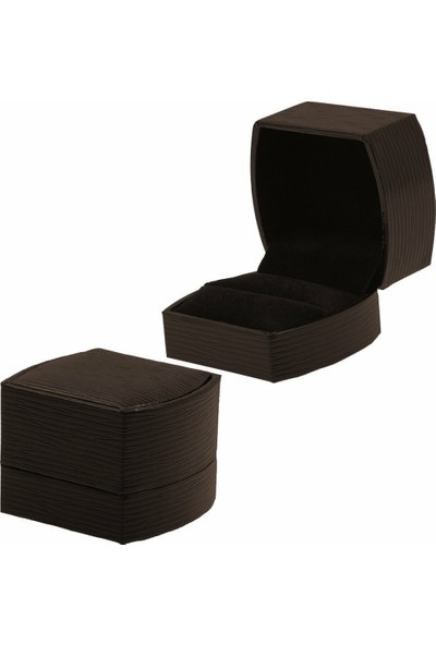 Tesbihane Kahverengi Ahşap Yüzük Kutusu