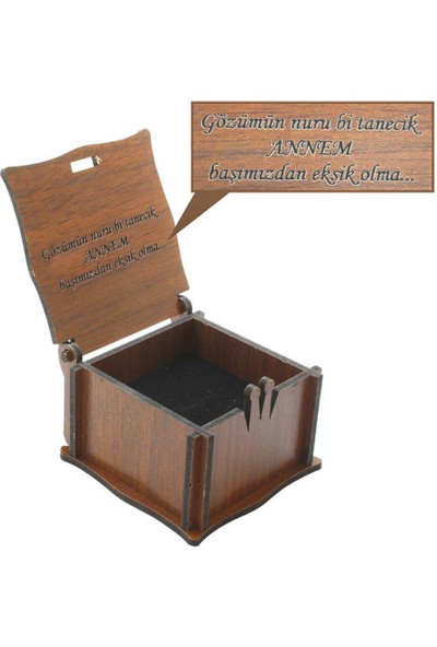 Tesbihane Ahşap Yüzük Kutusu
