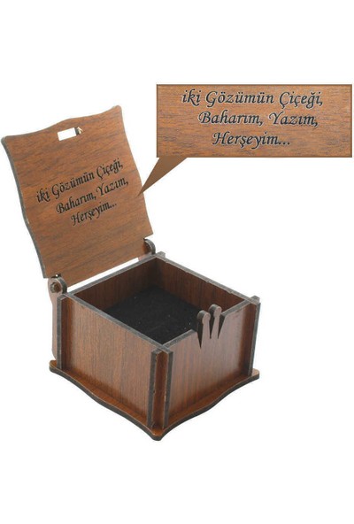 Tesbihane Ahşap Yüzük Kutusu