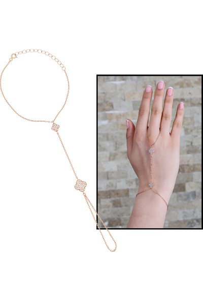 Tesbihane Çiçek Tasarım Zirkon Taşlı 925 Ayar Gümüş Şahmeran Bileklik Tesbihane Çiçek Tasarım Zirkon Taşlı 925 Ayar Gümüş Şahmeran Bileklik