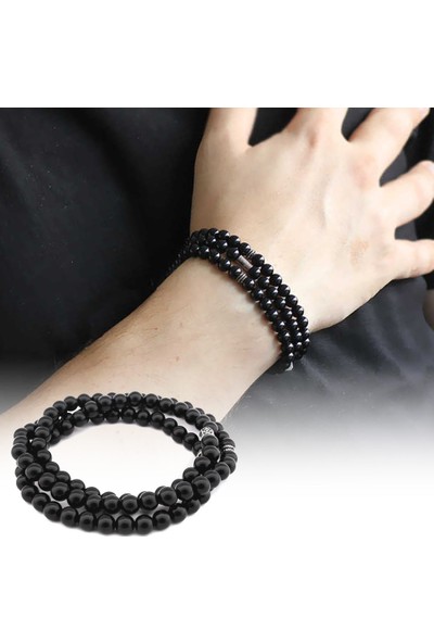 DAVİD BLACK Hem 99Luk Tesbih Hem Bileklik - Oniks