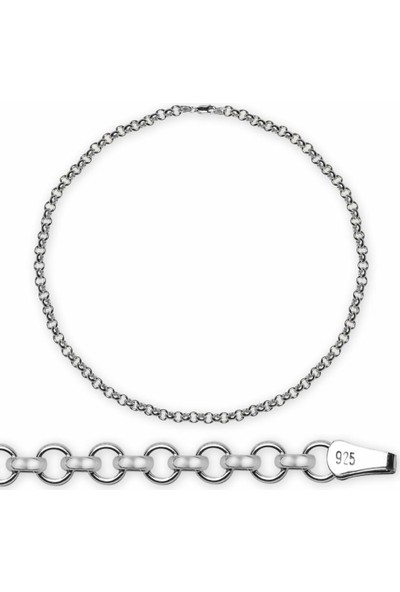 Gümüş Hediye Al 925 Ayar 50 cm 130 Mikron Doç Gümüş Erkek Zincir Kolye