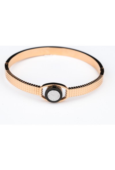 Letafet Saat Desenli Çelik Kelepçe