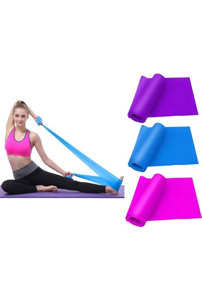 Keyfi Sepet Egzersiz Pilates Yoga Direnç Lastiği 120 cm 3'lü Set Keyfi Sepet Egzersiz Pilates Yoga Direnç Lastiği 120 cm 3'lü Set