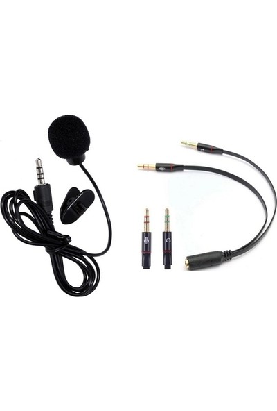 Badatrend BADA-14568 3.5 mm Stereo Yaka Mikrofonu Canlı Yayın Telefon Mikrofon ve Dönüştürücü Badatrend BADA-14568 3.5 mm Stereo Yaka Mikrofonu Canlı Yayın Telefon Mikrofon ve Dönüştürücü
