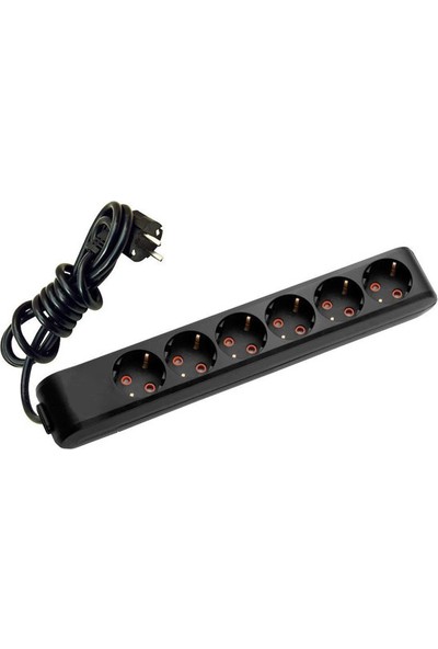 Viko 6lı Siyah 2metre Grup Priz Ç,k Topraklı 90133602 Viko 6lı Siyah 2metre Grup Priz Ç,k Topraklı 90133602