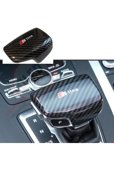 OLED Garaj Audi A4 & A5 Vites Topuzu Kaplama Sline Logolu Karbon 2017+ OLED Garaj Audi A4 & A5 Vites Topuzu Kaplama Sline Logolu Karbon 2017+