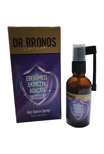 Dr. Bronos Ağız Bakım Spreyi ( Ebegümeci , Ekinezya , Adaçayı Ekstraktlı ) 50 ml Dr. Bronos Ağız Bakım Spreyi ( Ebegümeci , Ekinezya , Adaçayı Ekstraktlı ) 50 ml