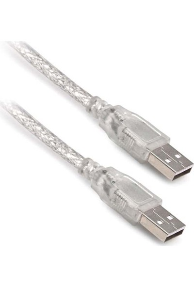 Powermaster USB Erkek-Erkek Şeffaf Kablo 5 Metre Powermaster