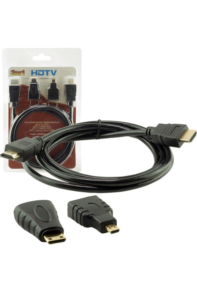 Powermaster HDMI Kablo 1.5 Metre 3lü Set Powermaster (Mıcro HDMI Hdmı*mini HDMI Hdmı) Powermaster HDMI Kablo 1.5 Metre 3lü Set Powermaster (Mıcro HDMI Hdmı*mini HDMI Hdmı)