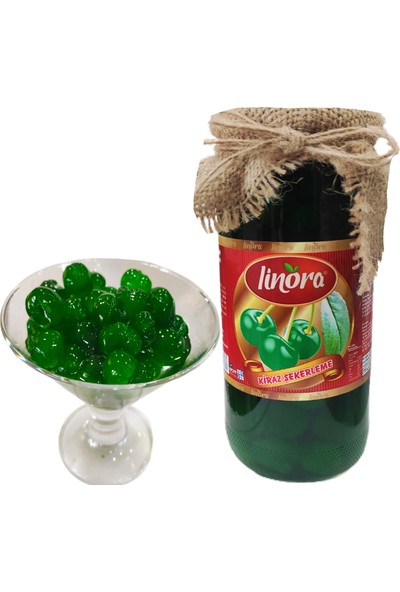 Linora Yeşil Kiraz Şekerleme Kavanoz 770 gr