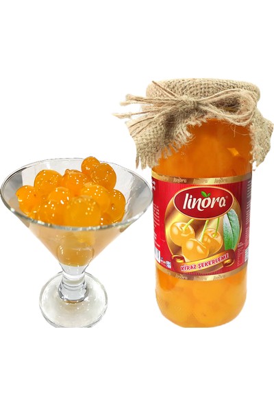 Linora Sarı Kiraz Şekerleme Kavanoz 770 gr