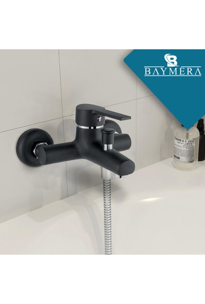 Baymera Siyah Delta Serisi Banyo Bataryası Baymera Siyah Delta Serisi Banyo Bataryası
