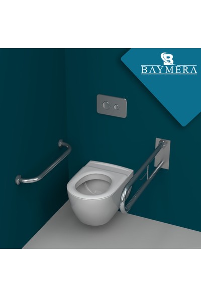 Baymera Mafsallı Wc Kağıtlıklı Tutunma Barı