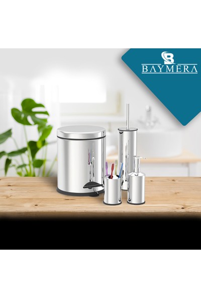 Baymera 5 lt Çöp Kovalı Banyo Seti Baymera 5 lt Çöp Kovalı Banyo Seti