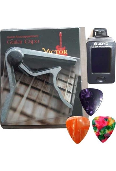 Victor Saz Bağlama Kapo Gitar Kapo + Joyo Saz Bağlama Gitar Akort Ukulele Akort Cihazı Keman Akort + 3 Pena Victor Saz Bağlama Kapo Gitar Kapo + Joyo Saz Bağlama Gitar Akort Ukulele Akort Cihazı Keman Akort + 3 Pena