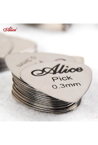 Alice Metal Paslanmaz Çelik Akustik / Elektro Gitar / Bass Gitar Penası 0.30MM Metal Rockroll Punk Tarzı Alice Metal Paslanmaz Çelik Akustik / Elektro Gitar / Bass Gitar Penası 0.30MM Metal Rockroll Punk Tarzı