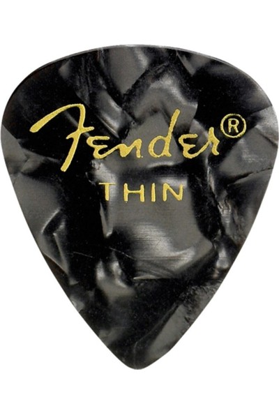 Fender 351 Premium Celluloid Picks Black Moto - Thin - 1 Adet Pena Fender 351 Premium Celluloid Picks Black Moto - Thin - 1 Adet Pena